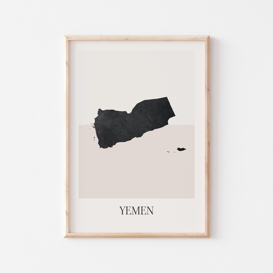 Yemen Map Poster, Yemen Print, Yemen Map Print Minimalist Boho Wall Art ...