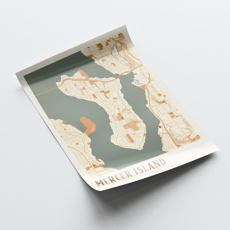 Mercer Island Map Poster, Mercer Island Print, Mercer Island Poster ...