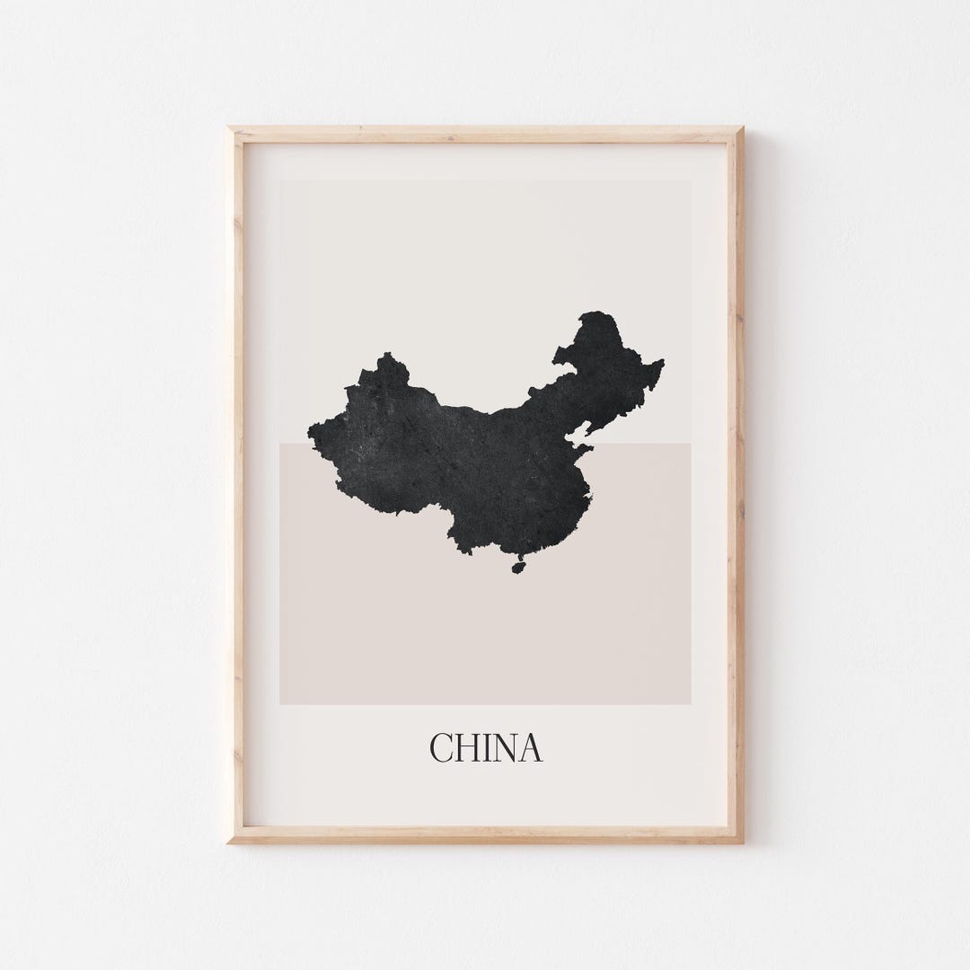 China Map Poster, China Print, China Map Print Minimalist Boho Wall Art ...