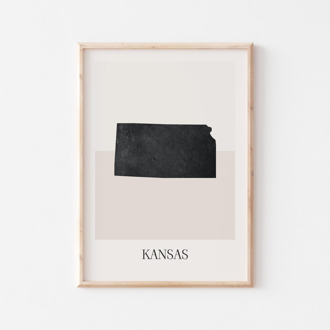 Kansas Map Poster, Kansas Print, Kansas Map Print Minimalist Boho Wall ...
