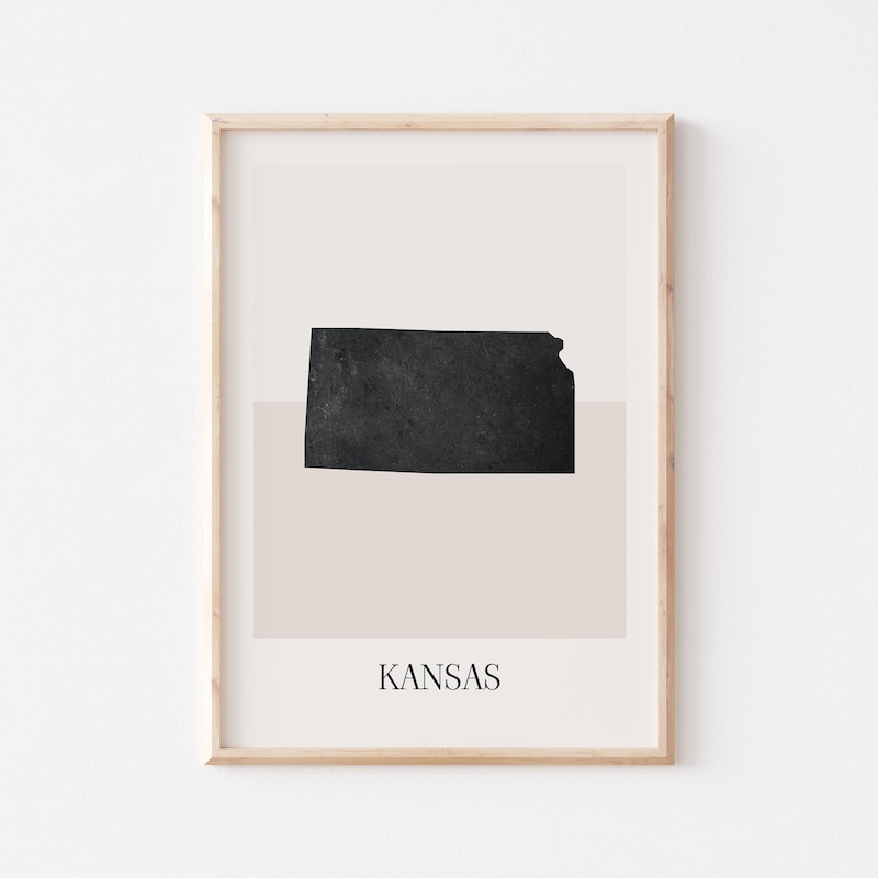 Kansas Map - Etsy