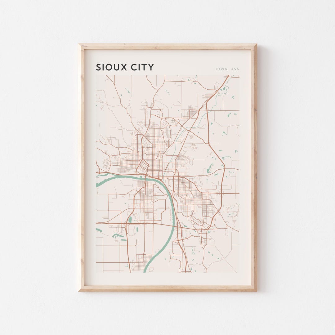 Sioux City Map Poster, Sioux City Print, Sioux City Poster, Sioux City ...