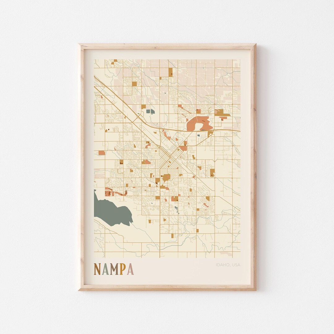 Nampa Map Poster, Nampa Print, Nampa Poster, Nampa Wall Art, Idaho ...