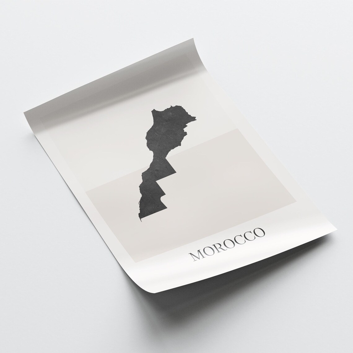 Morocco Map Poster, Morocco Print, Morocco Map Print Minimalist Boho ...
