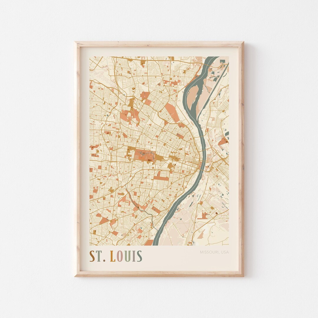 St. Louis Map Poster, St. Louis Print, St. Louis Poster, St. Louis Wall ...