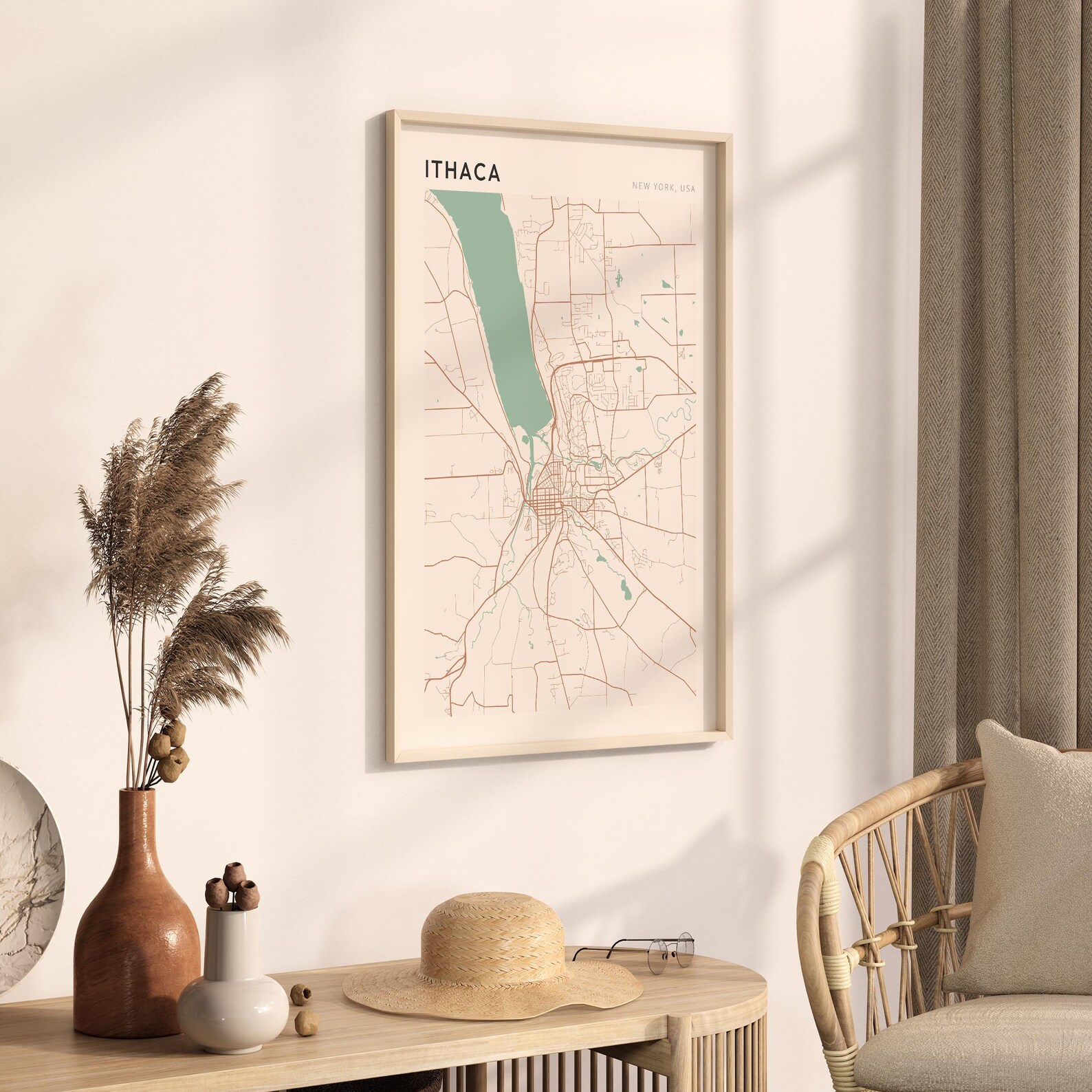 Ithaca Map Poster, Ithaca Print, Ithaca Poster, Ithaca Wall Art, New ...