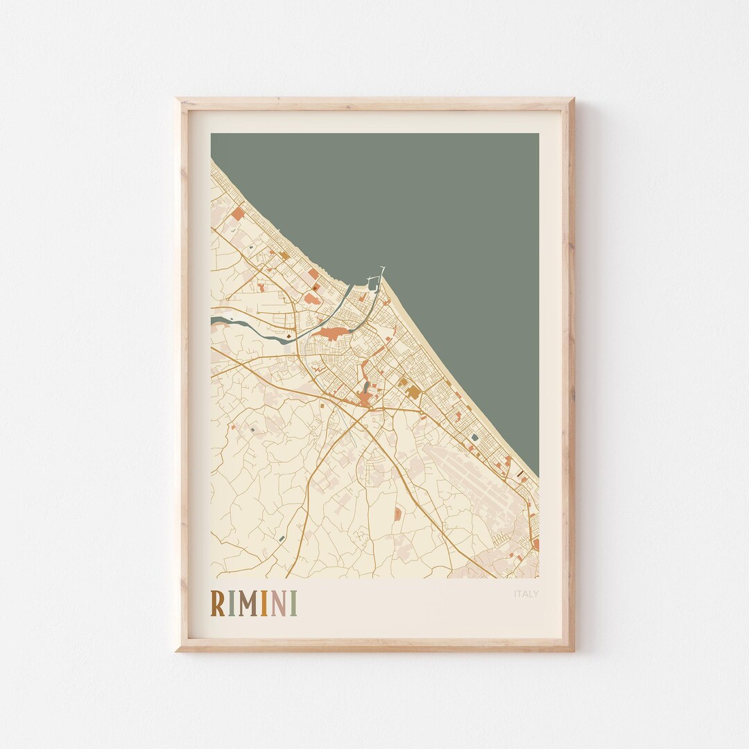 Rimini Map Poster, Rimini Print, Rimini Poster, Rimini Wall Art, Italy ...