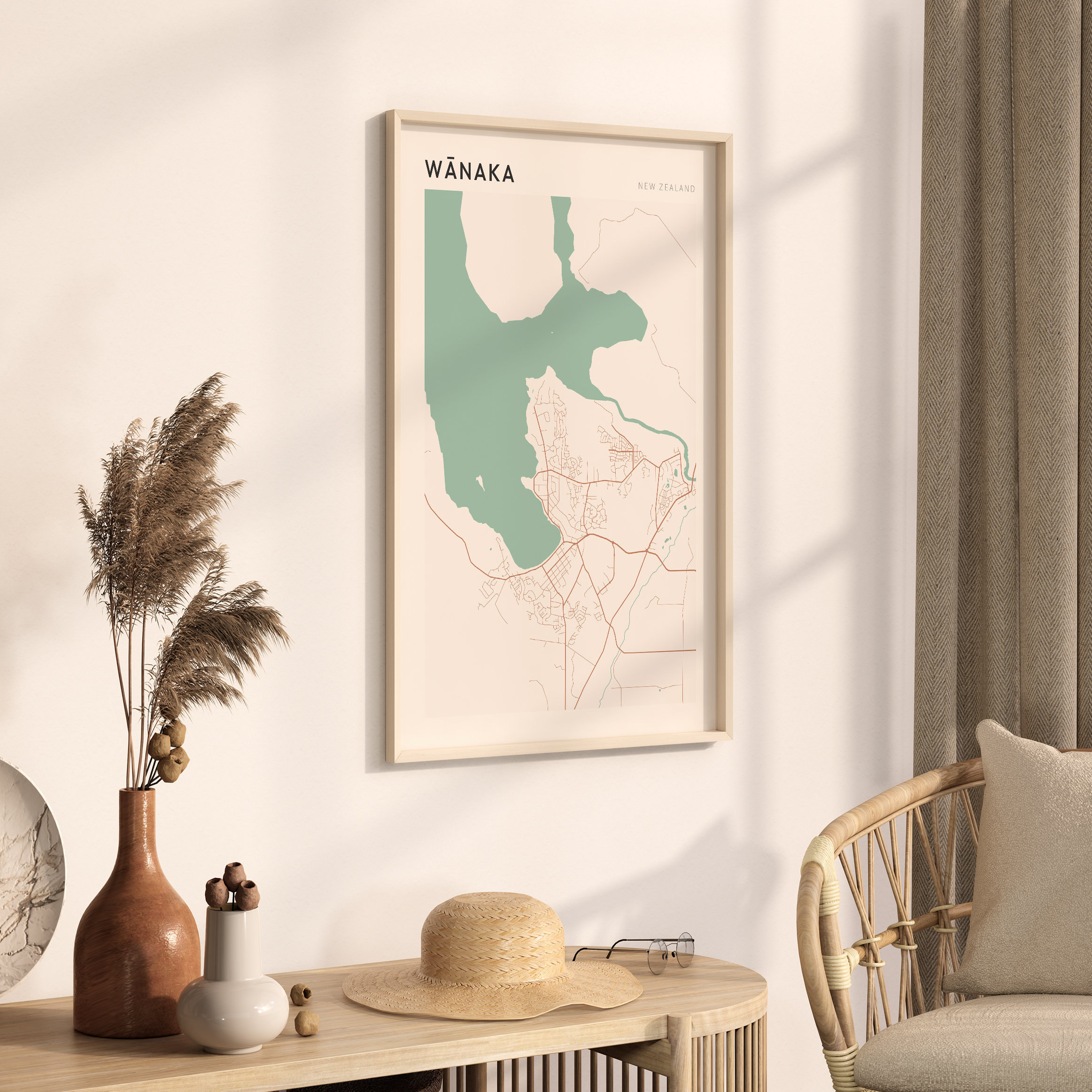 Wanaka Map Poster, Wanaka Wall Art, Wanaka Map, Wanaka Poster, Wanaka ...