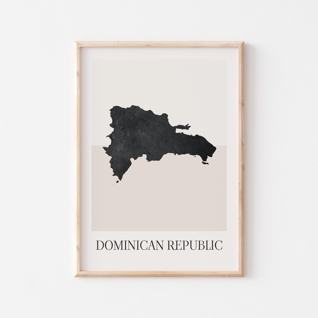 Dominican Republic Map Poster, Dominican Republic Print, Dominican ...