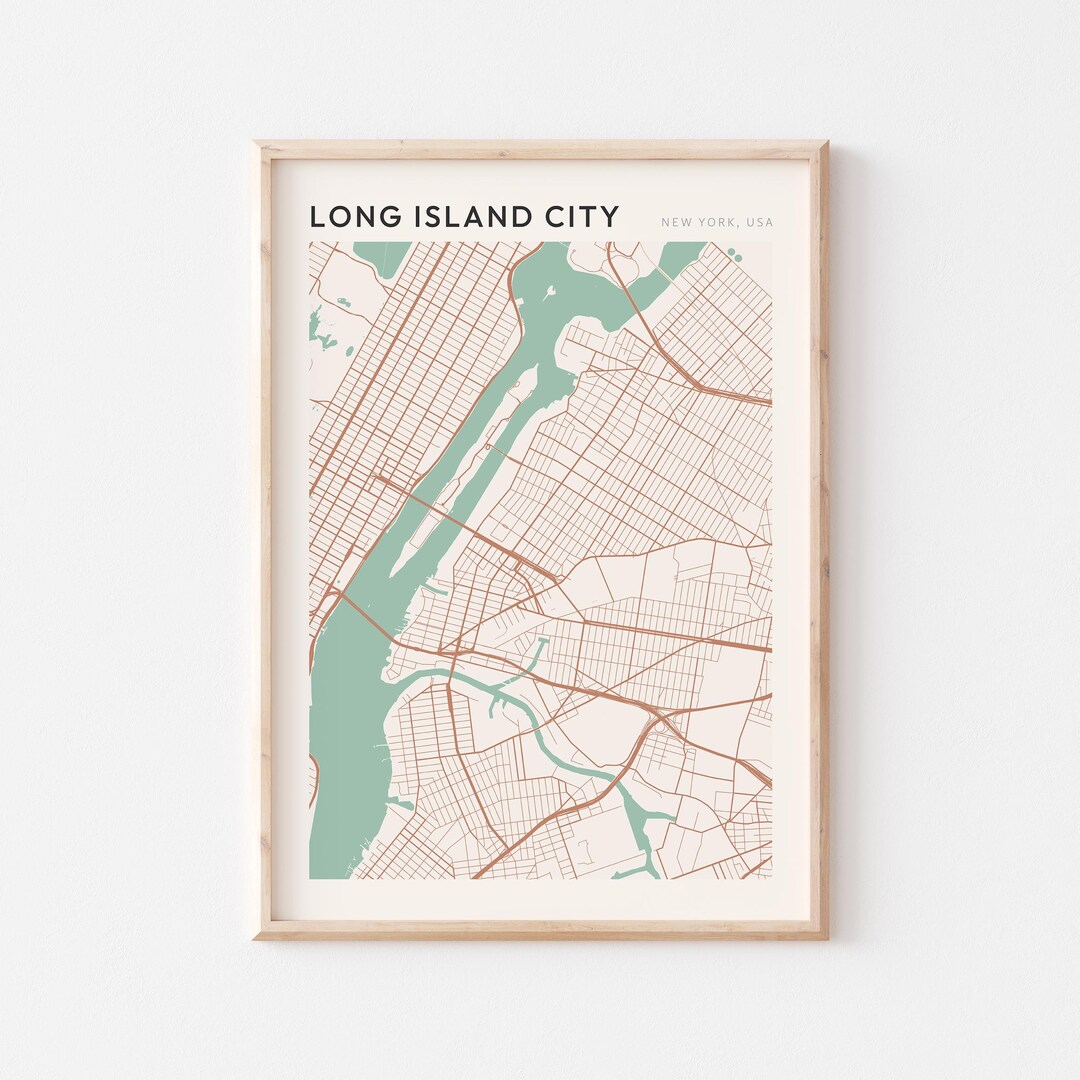 Long Island City Map Poster, Long Island City Print, Long Island City ...