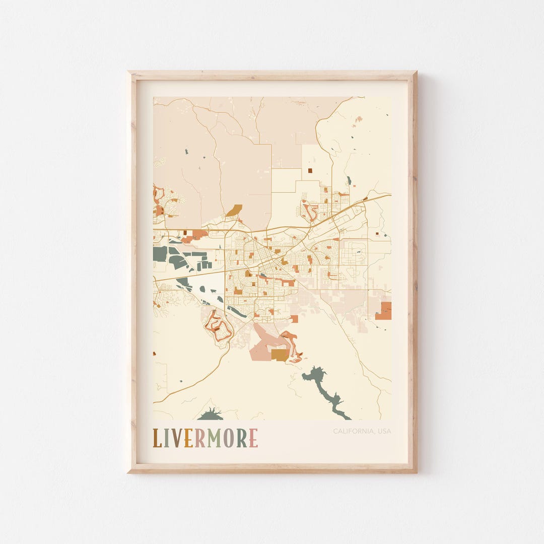 Livermore Map Poster, Livermore Print, Livermore Poster, Livermore Wall ...