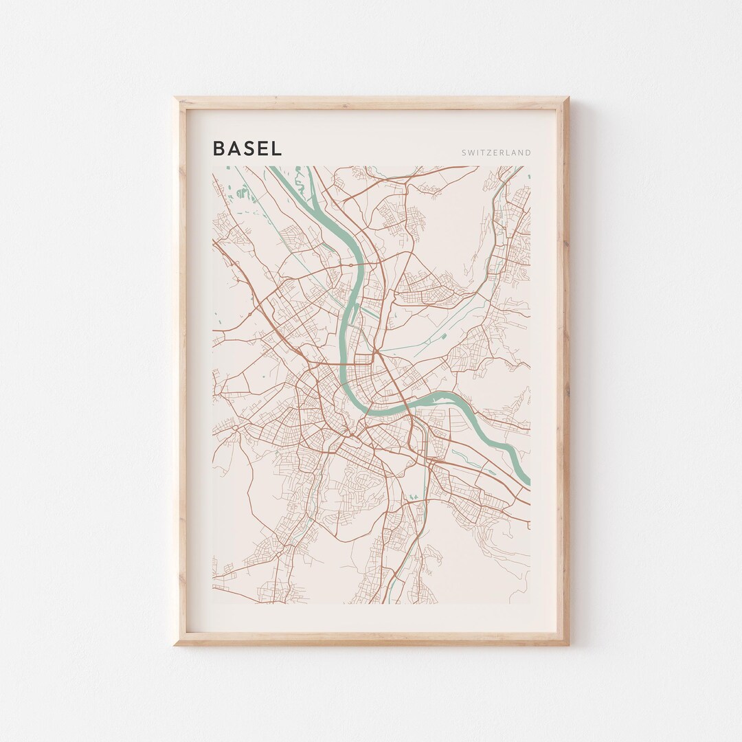 Basel Map Poster, Basel Print, Basel Poster, Basel Wall Art ...