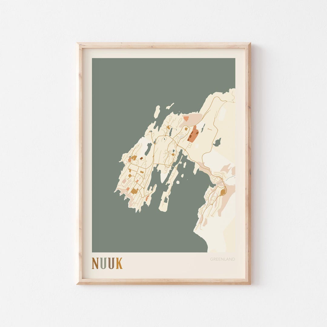 Nuuk Map Poster, Nuuk Print, Nuuk Poster, Nuuk Wall Art, Greenland ...