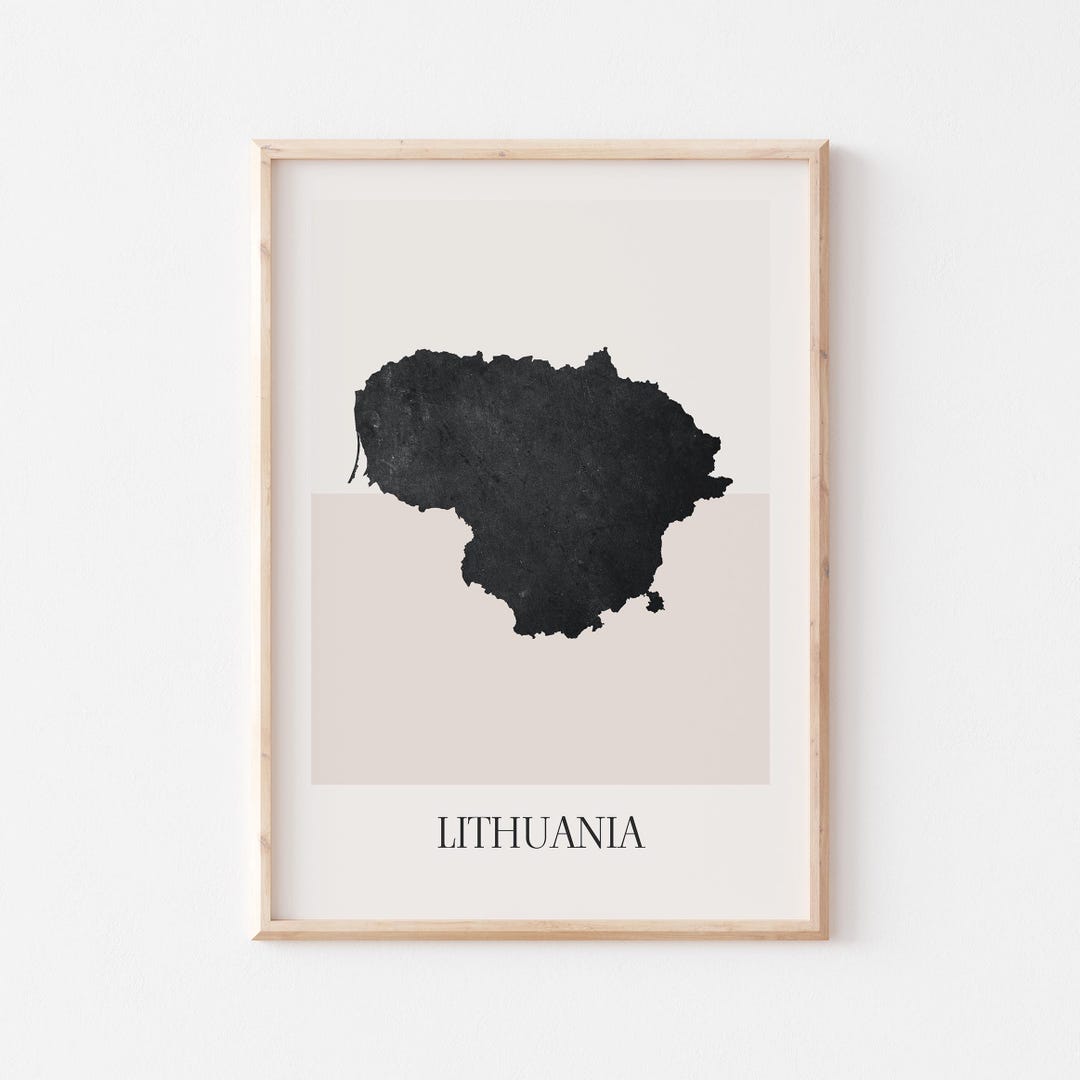 Lithuania Map Poster, Lithuania Print, Lithuania Map Print Minimalist ...