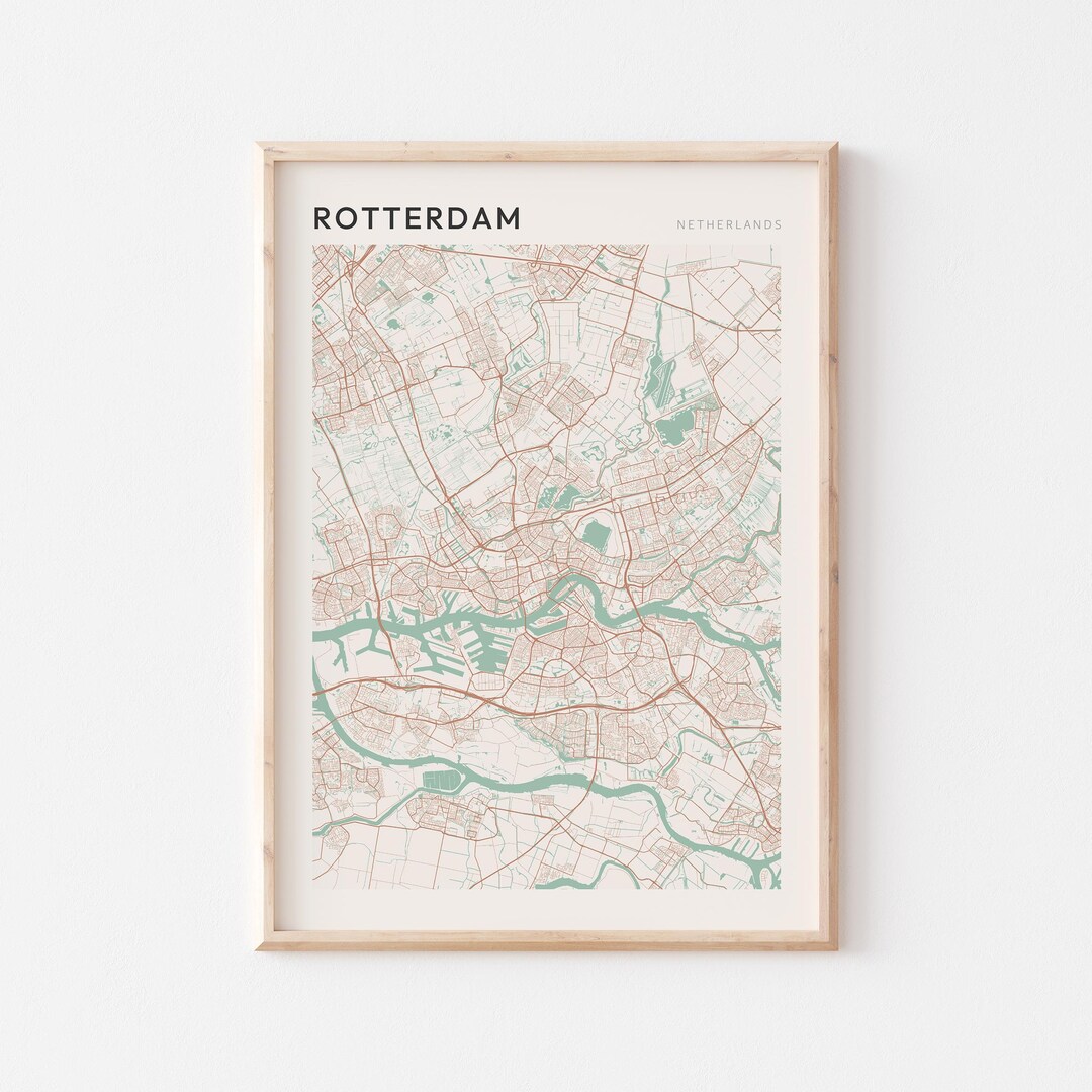Rotterdam Map Poster, Rotterdam Print, Rotterdam Poster, Rotterdam Wall ...