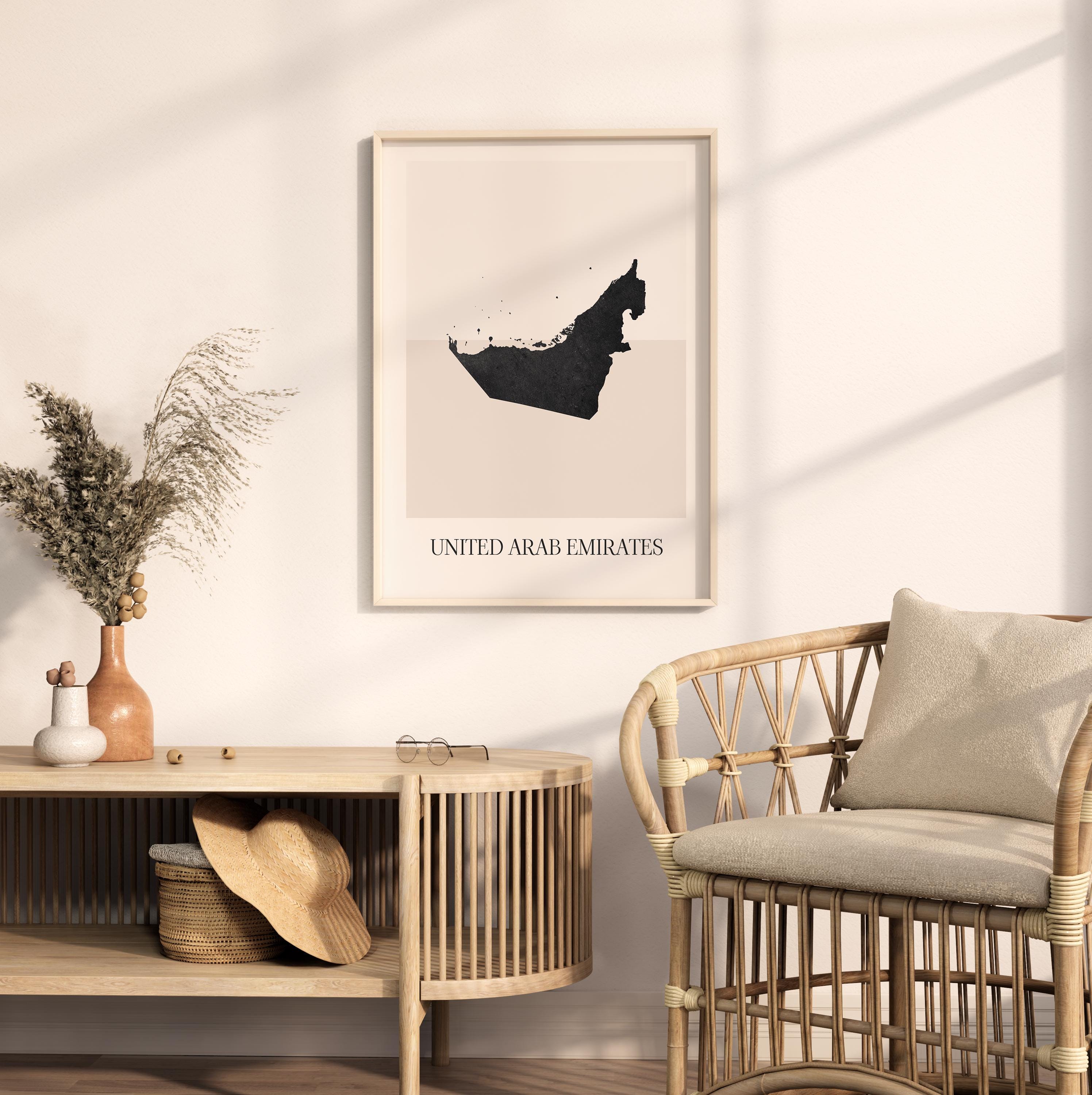 United Arab Emirates Map Poster, United Arab Emirates Print, United ...
