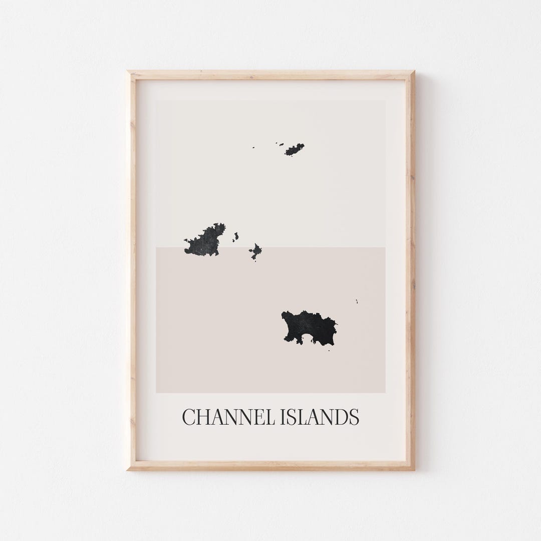 Channel Islands Map Poster, Channel Islands Print, Channel Islands Map ...