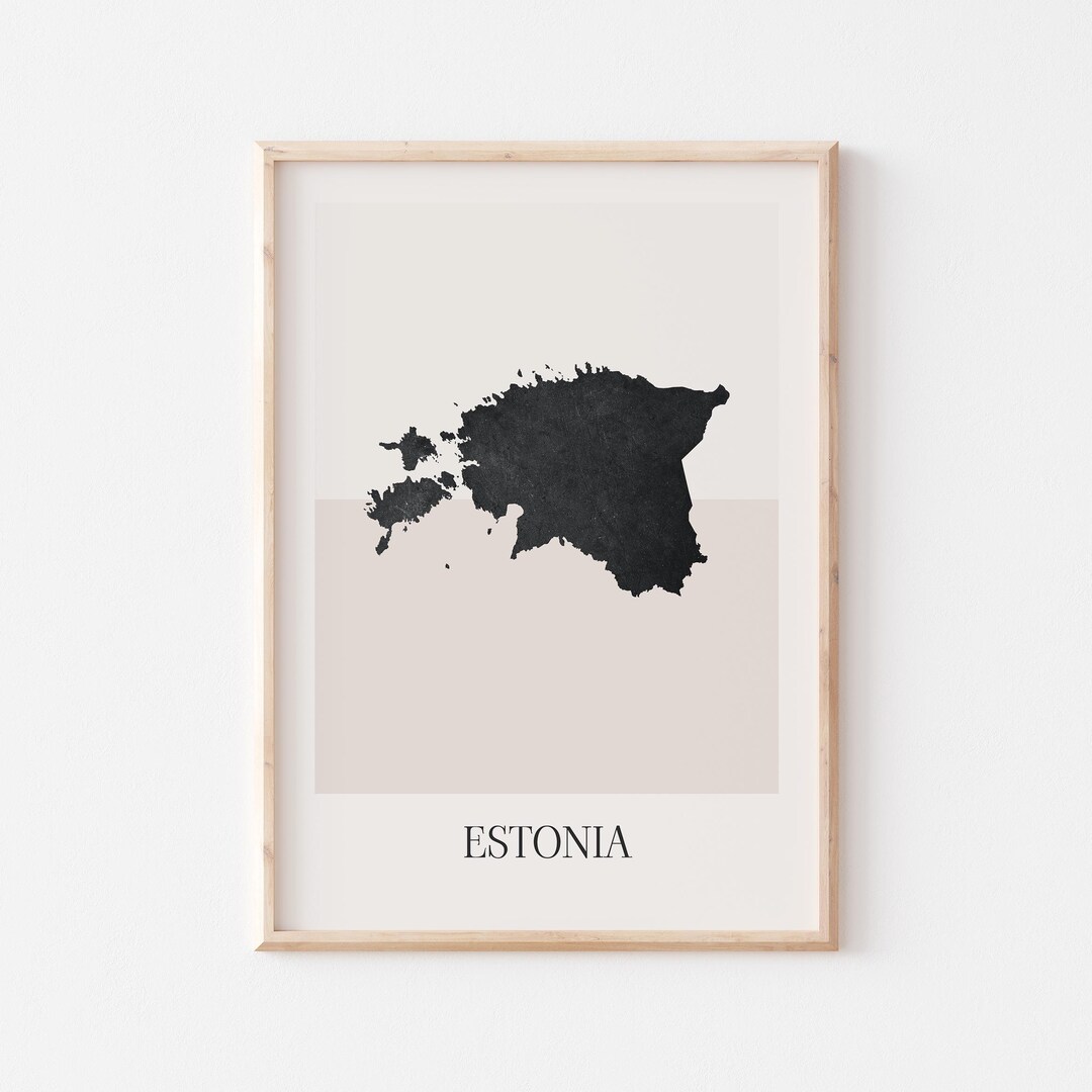 Estonia Map Poster, Estonia Print, Estonia Map Print Minimalist Boho ...
