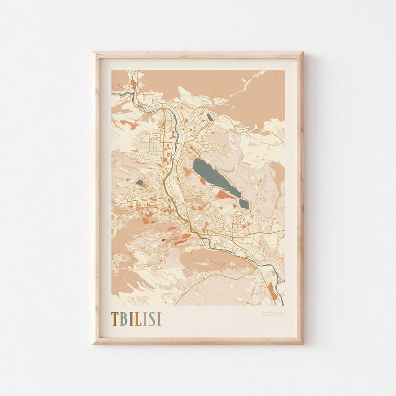 Tbilisi Map Poster, Tbilisi Print, Tbilisi Poster, Tbilisi Wall Art ...