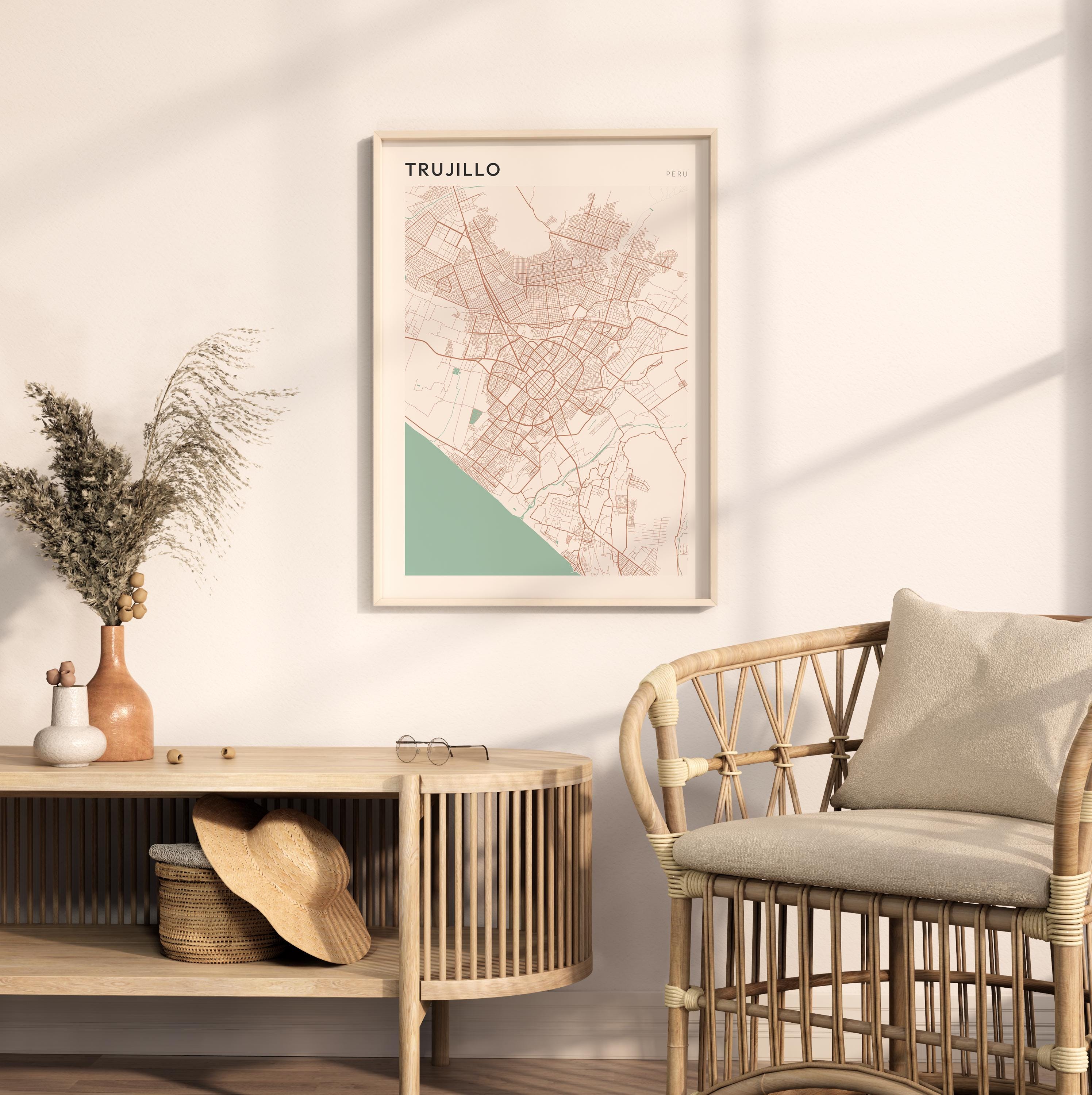 Trujillo Map Poster, Trujillo Print, Trujillo Poster, Trujillo Wall Art ...