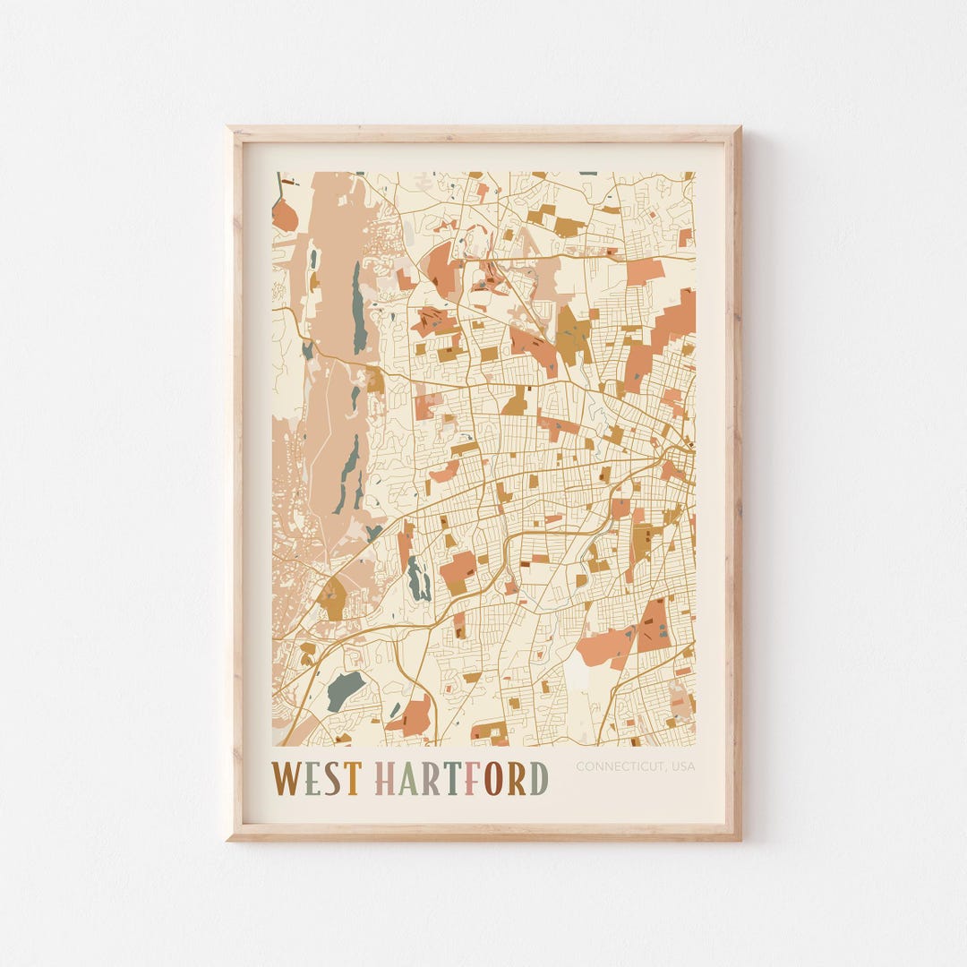 West Hartford Map Poster, West Hartford Print, West Hartford Poster ...
