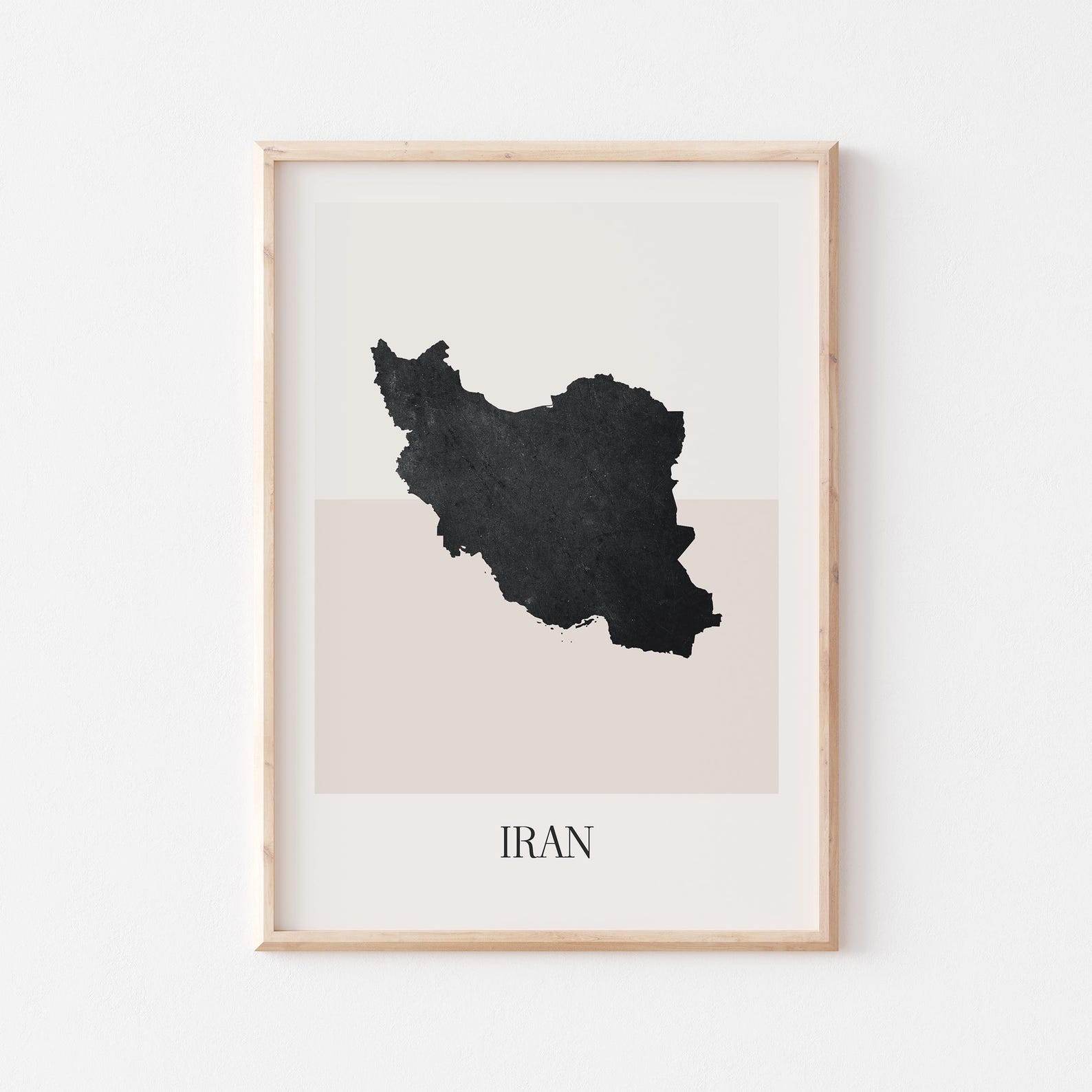 Iran Map Poster, Iran Print, Iran Map Print Minimalist Boho Wall Art ...