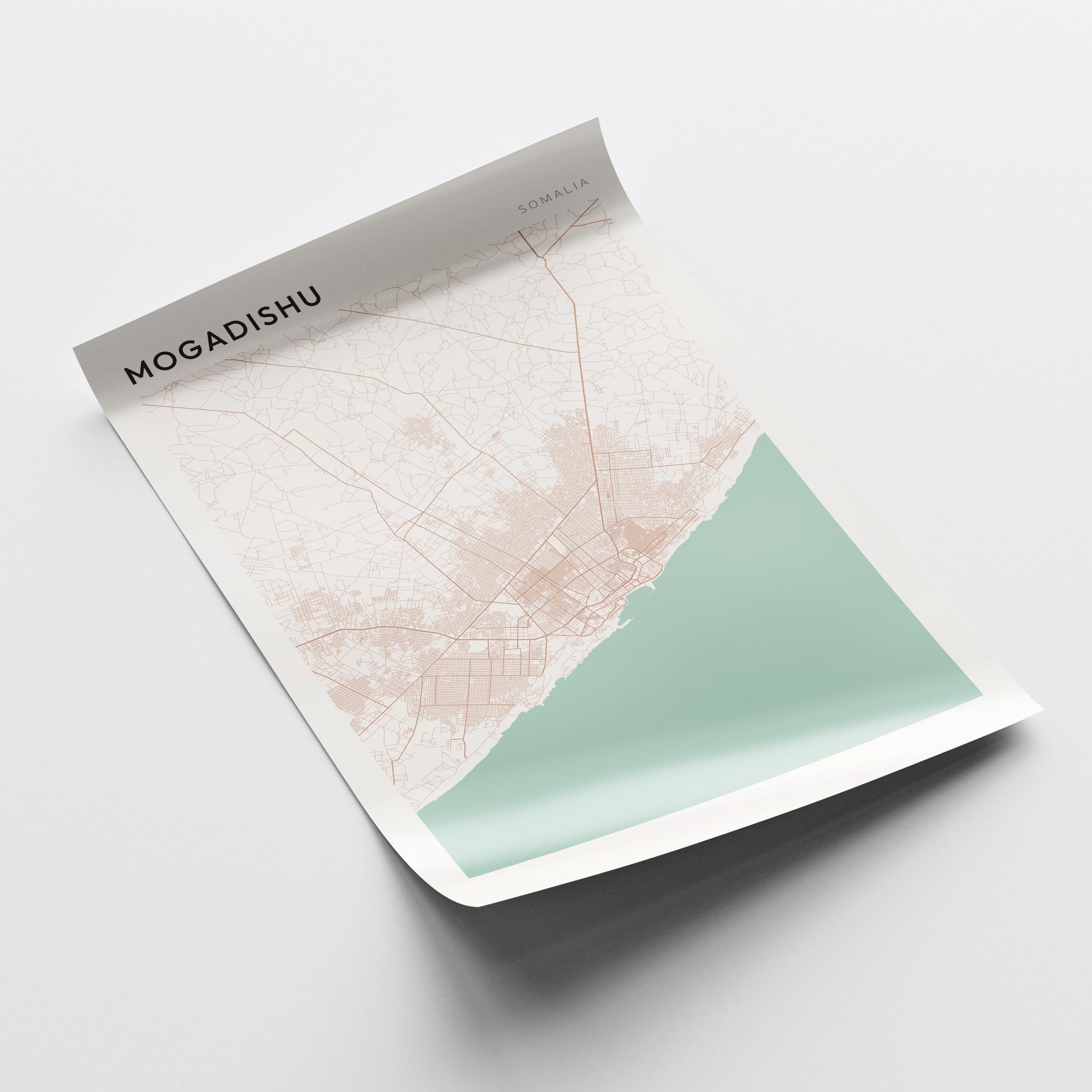 Mogadishu Map Poster, Mogadishu Print, Mogadishu Poster, Mogadishu Wall ...