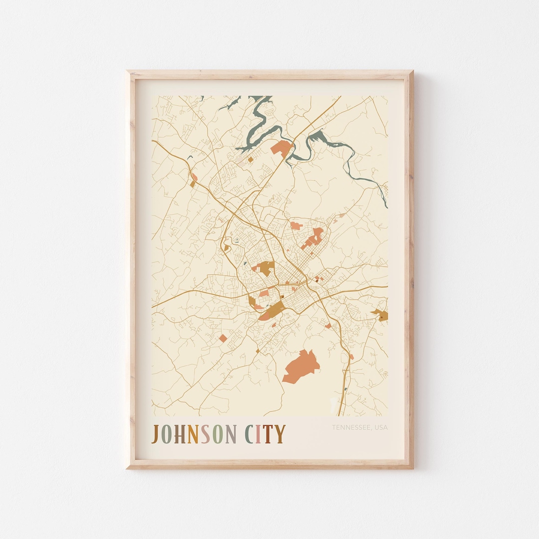 Johnson City Map Poster, Johnson City Print, Johnson City Poster, Johnson City Wall Art ...