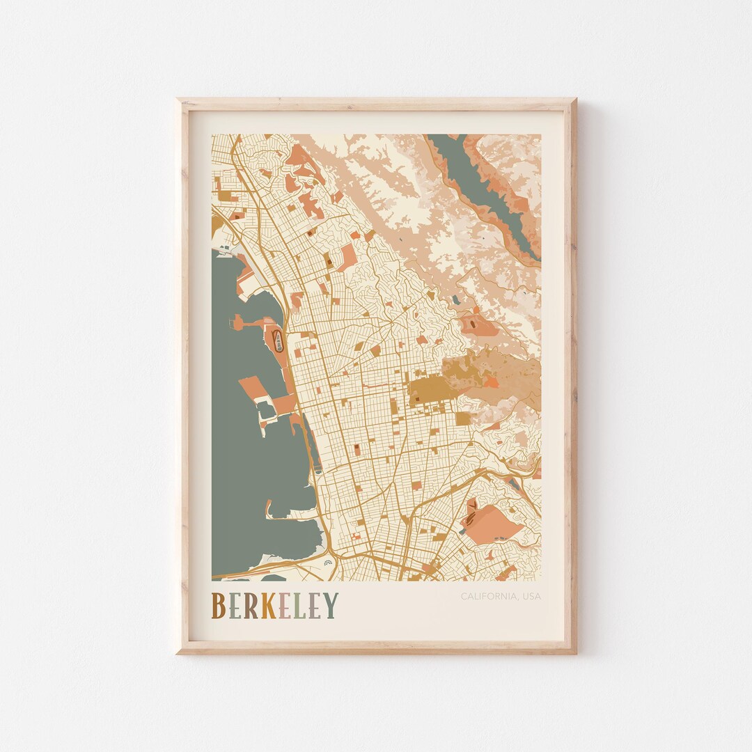 Berkeley Map Poster, Berkeley Print, Berkeley Poster, Berkeley Wall Art ...