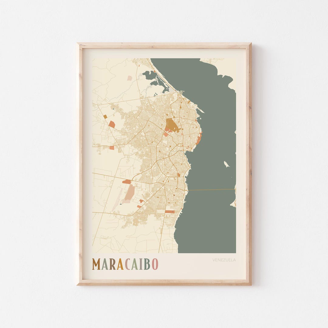 Maracaibo Map Poster, Maracaibo Print, Maracaibo Poster, Maracaibo Wall ...