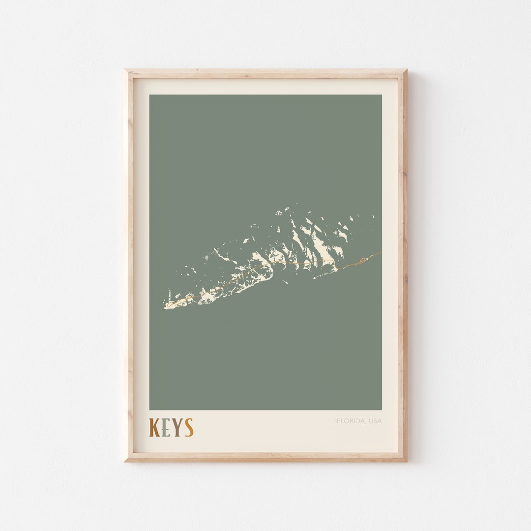 Florida Keys Map Poster, Florida Keys Print, Florida Keys Poster ...