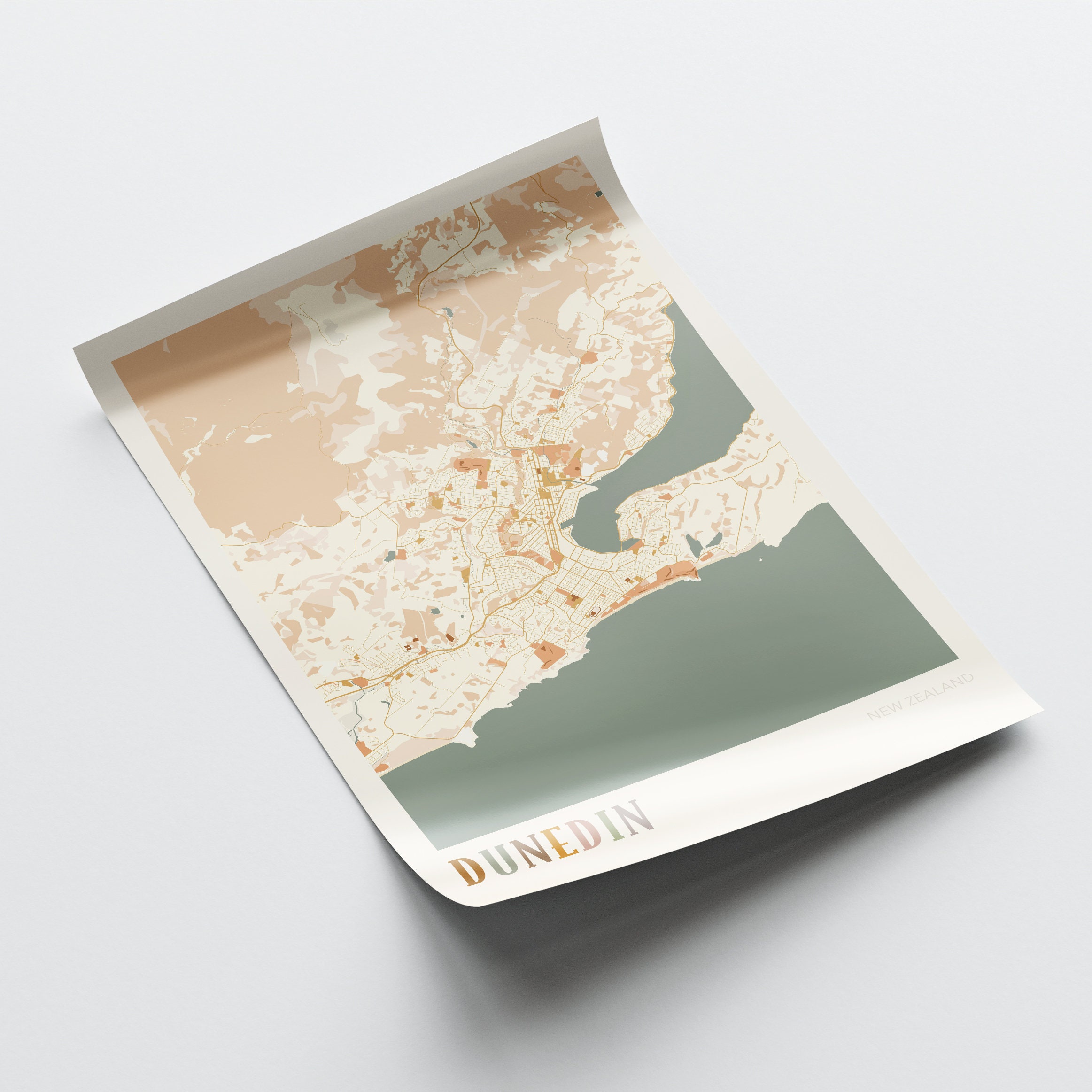 Dunedin Map Poster, Dunedin Wall Art, Dunedin Map, Dunedin Poster ...