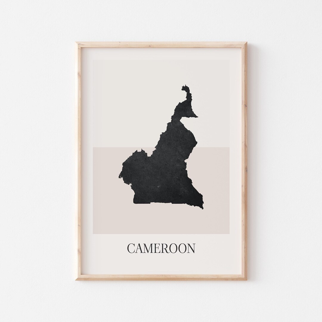 Cameroon Map Poster, Cameroon Print, Cameroon Map Print Minimalist Boho ...