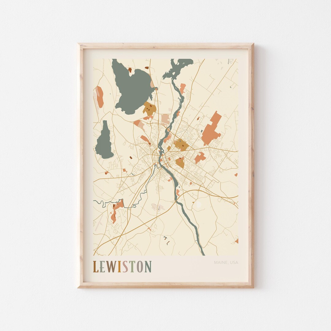 Lewiston Map Poster, Lewiston Print, Lewiston Poster, Lewiston Wall Art ...