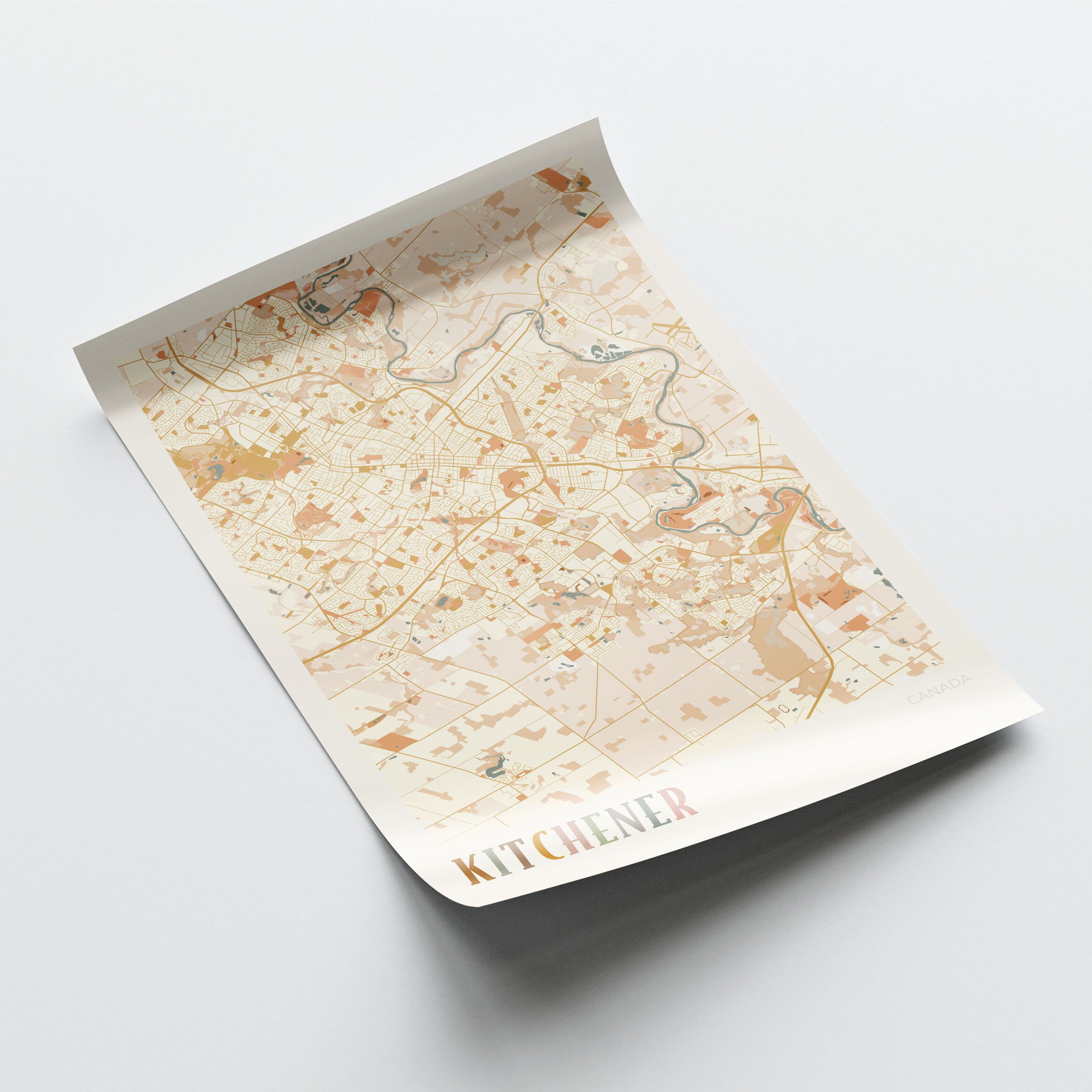 Kitchener Map Poster, Kitchener Wall Art, Kitchener Map, Kitchener ...