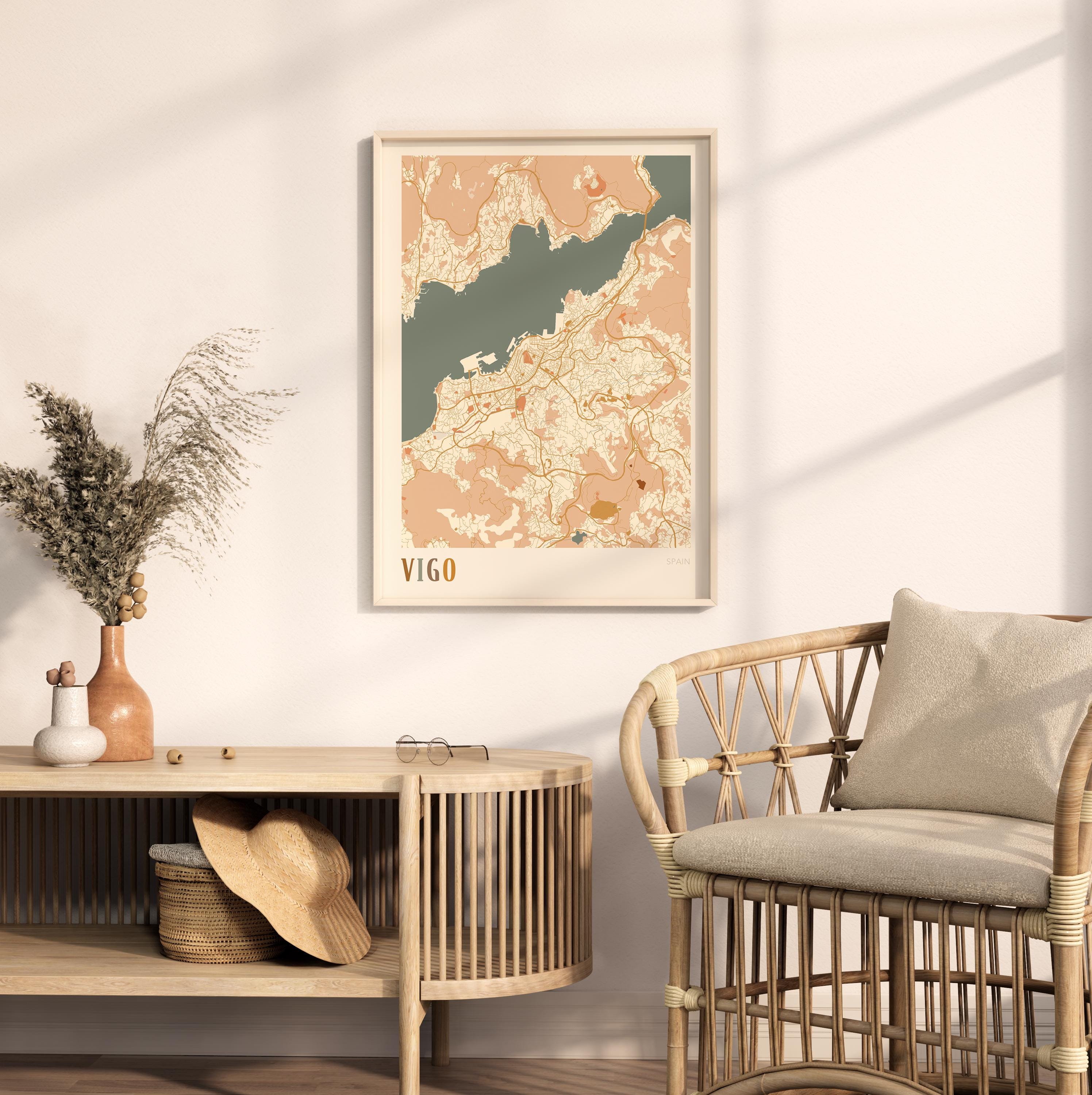 Vigo Map Poster, Vigo Print, Vigo Poster, Vigo Wall Art, Spain, Travel ...