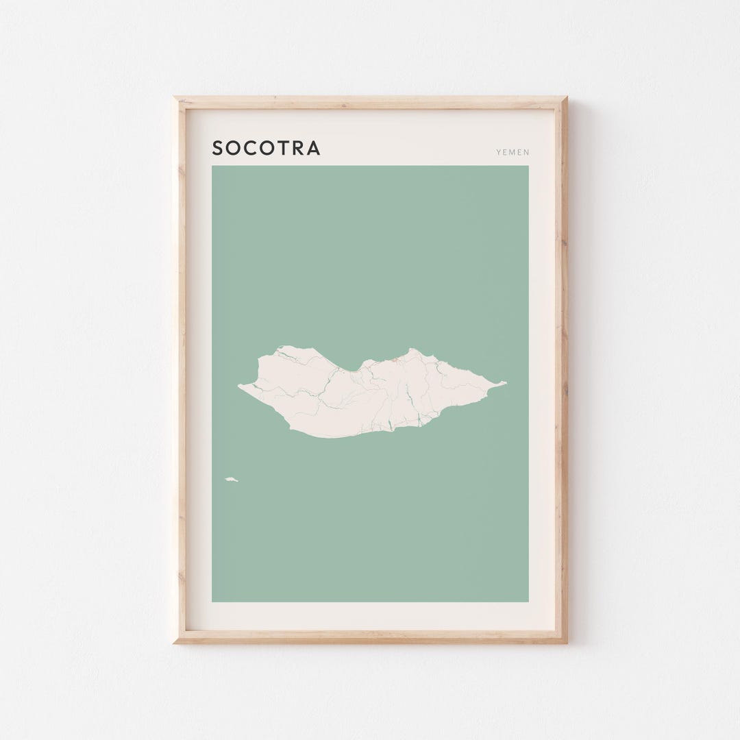 Socotra Map Poster, Socotra Print, Socotra Poster, Socotra Wall Art ...