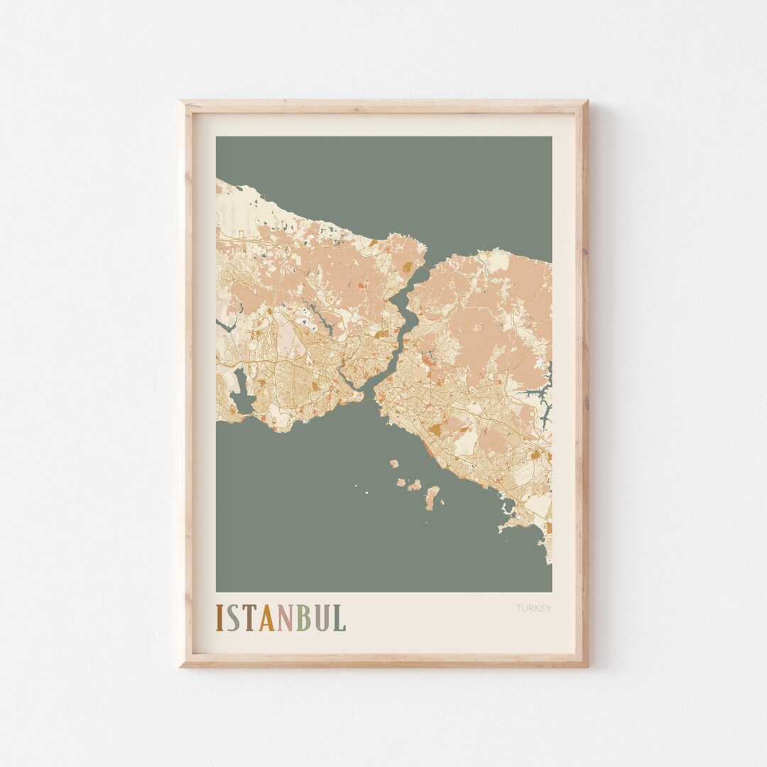 Istanbul Map Poster, Istanbul Print, Istanbul Poster, Istanbul Wall Art ...