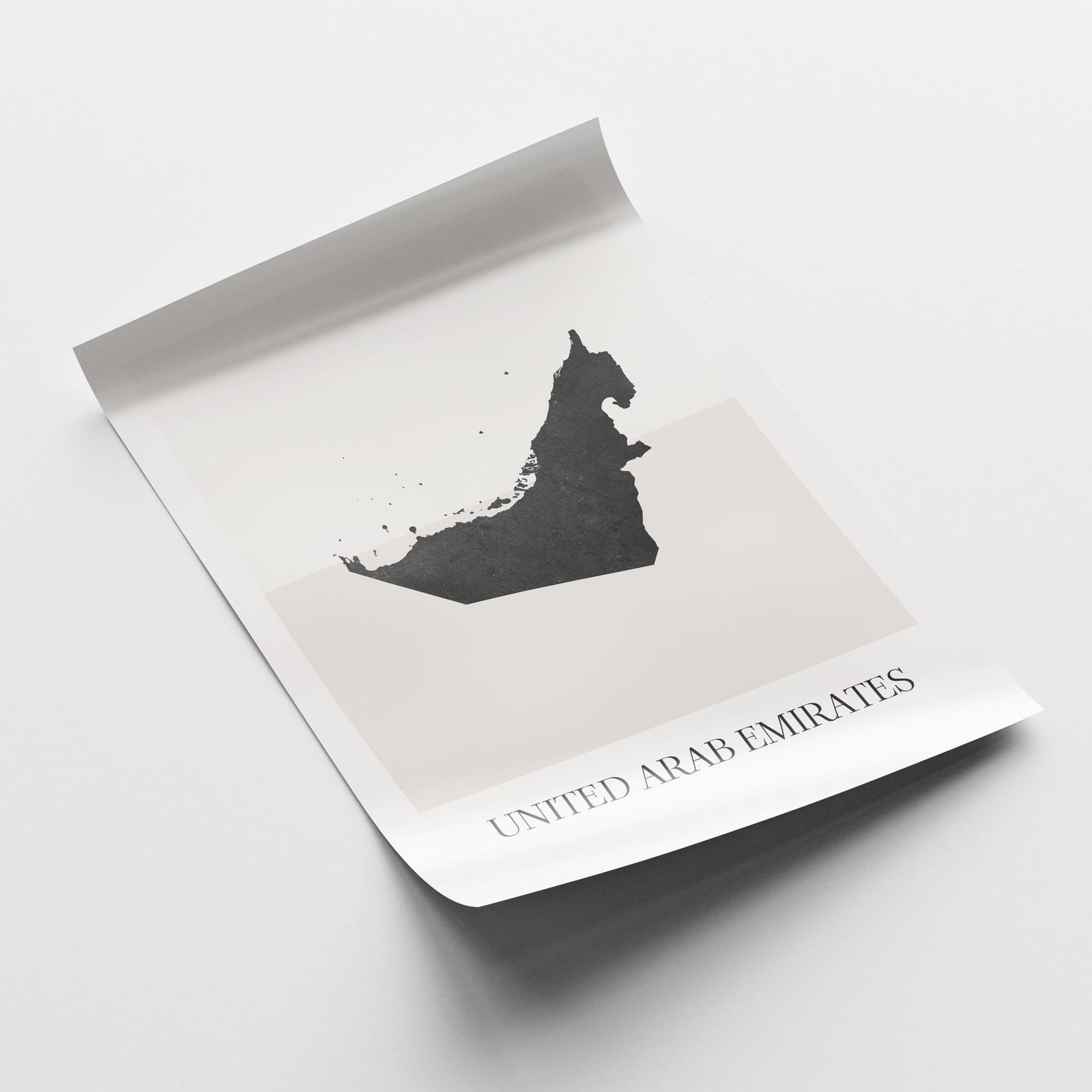 United Arab Emirates Map Poster, United Arab Emirates Print, United ...