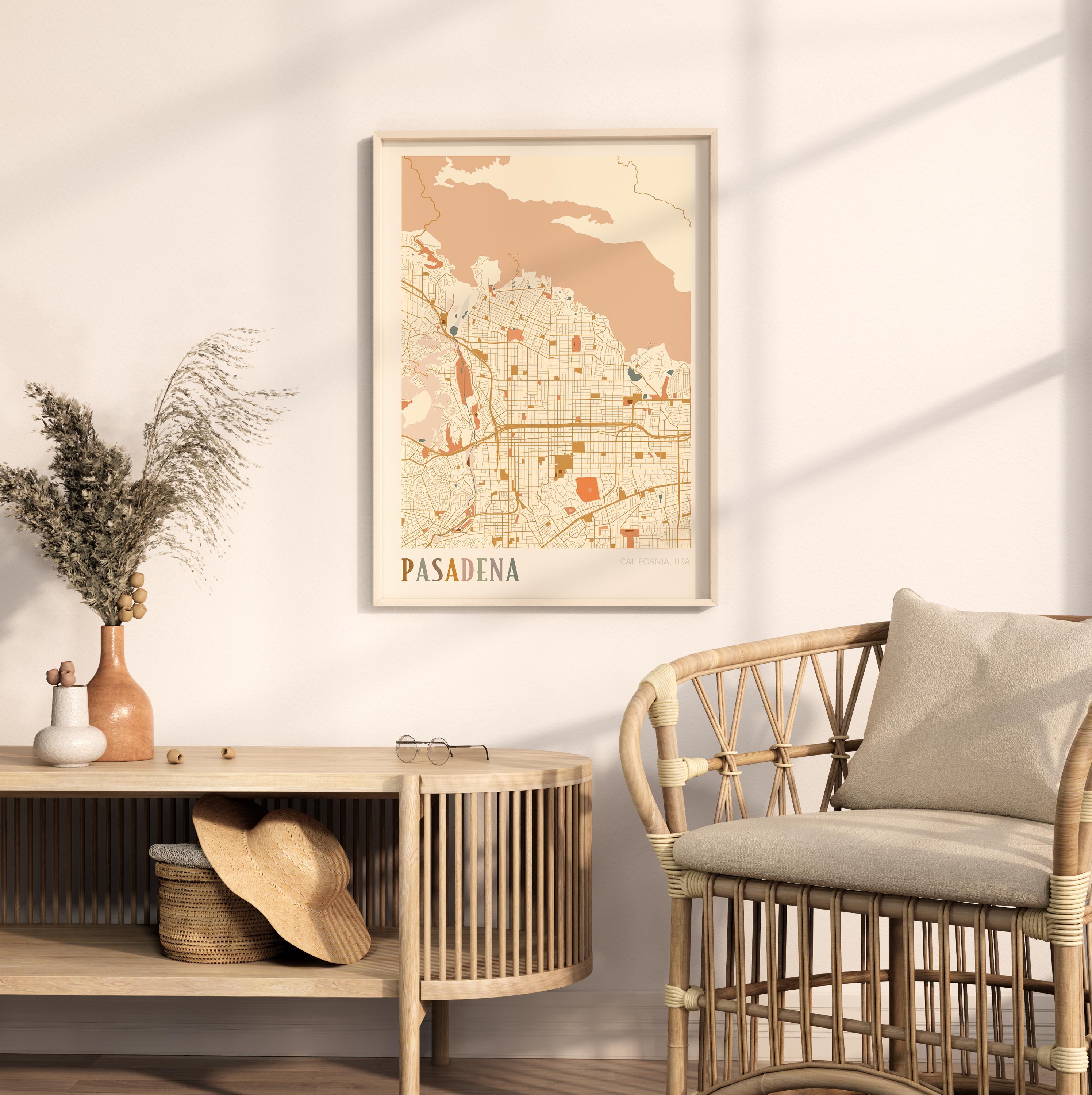 Pasadena Map Poster, Pasadena Print, Pasadena Poster, Pasadena Wall Art ...