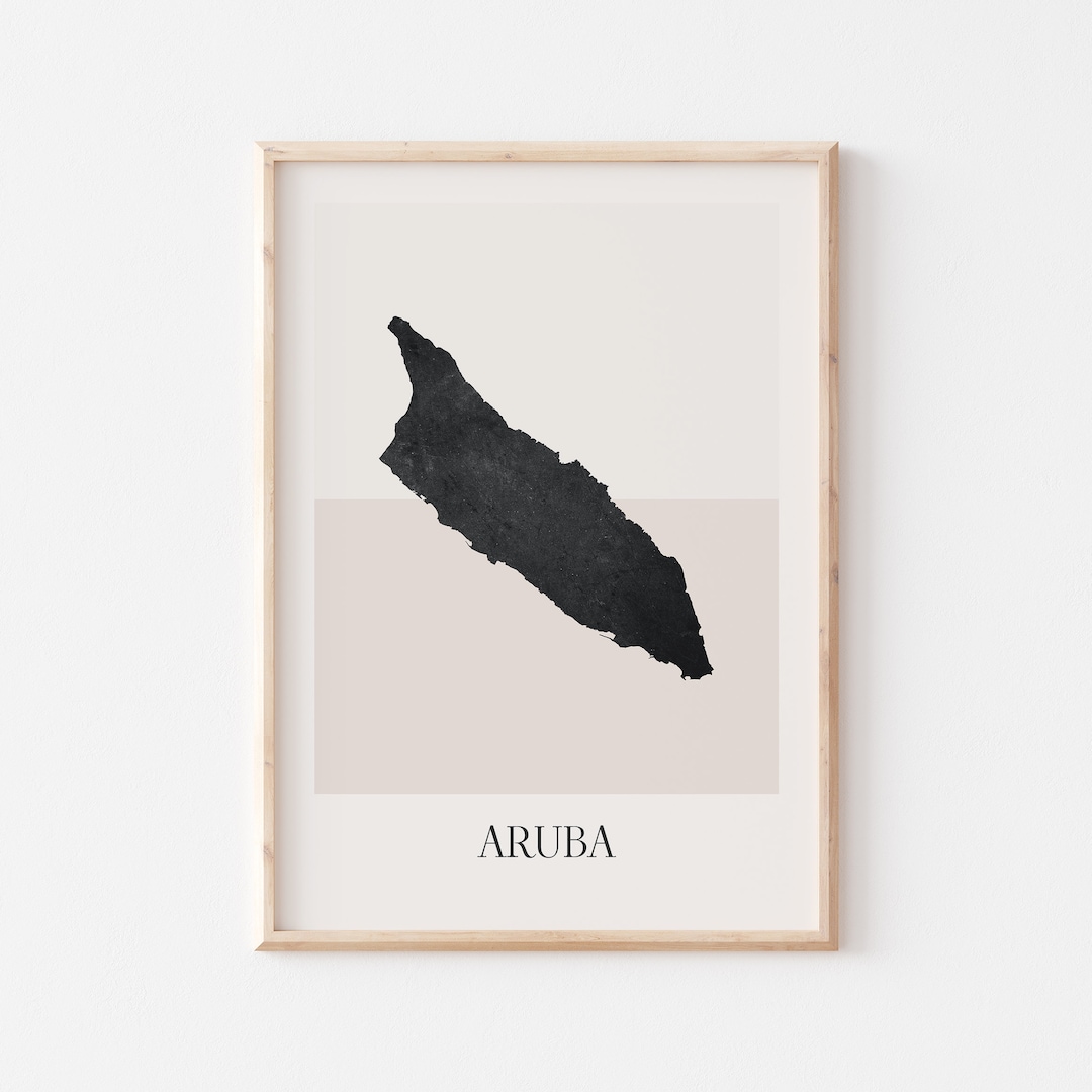 Aruba Map Poster, Aruba Print, Aruba Map Print Minimalist Boho Wall Art ...