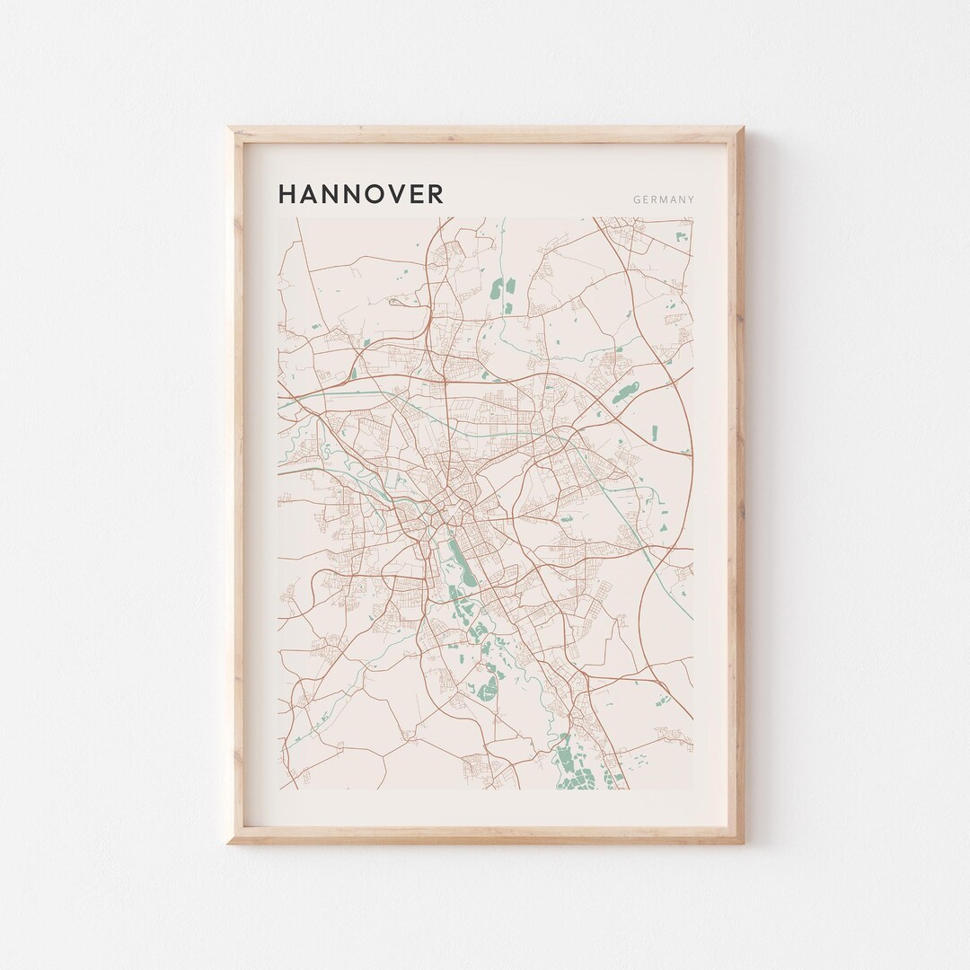 Hannover Map Poster, Hannover Print, Hannover Poster, Hannover Wall Art ...