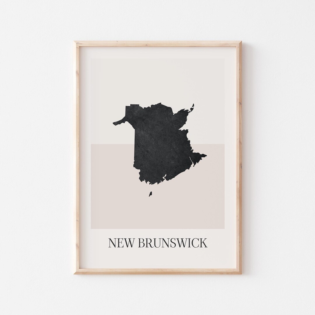 New Brunswick Map Poster, New Brunswick Print, New Brunswick Map Print ...