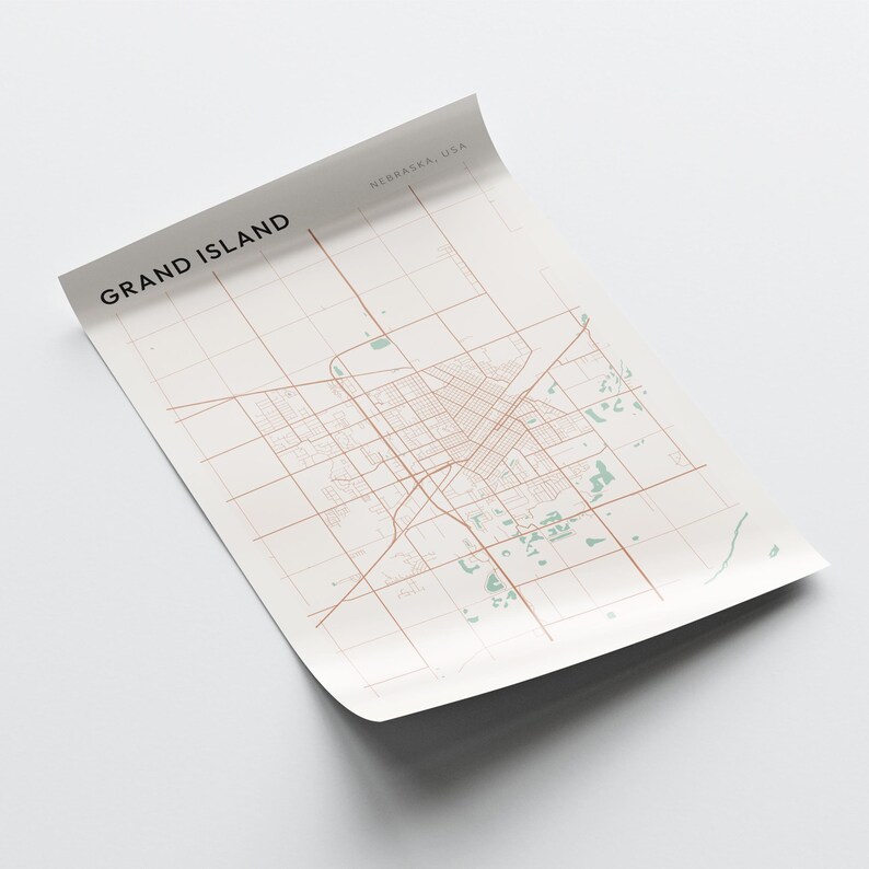 Grand Island Map Poster, Grand Island Print, Grand Island Poster, Grand ...