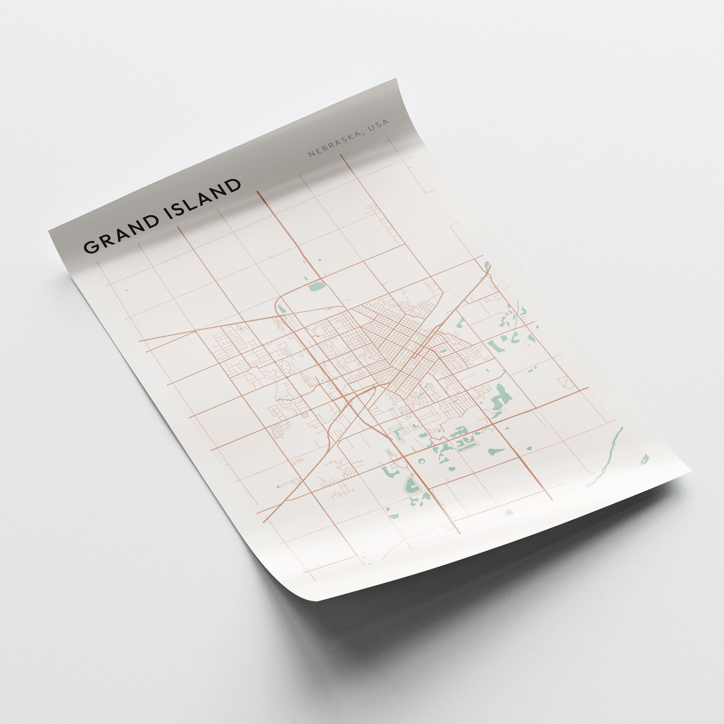 Grand Island Map Poster, Grand Island Print, Grand Island Poster, Grand ...