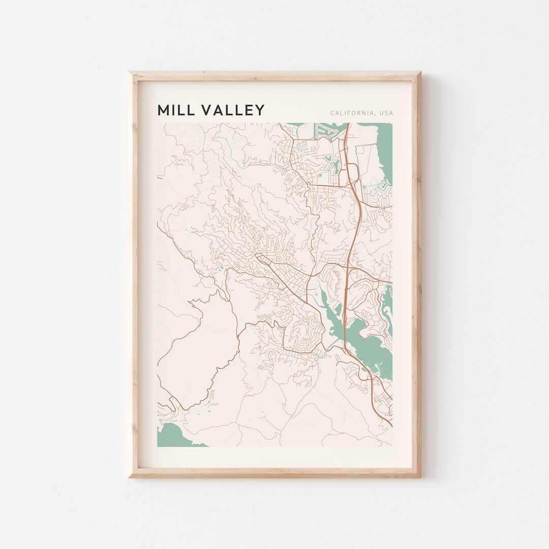 Mill Valley Map Poster, Mill Valley Print, Mill Valley Poster, Mill ...