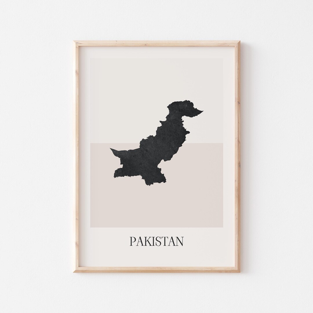 Pakistan Map Poster, Pakistan Print, Pakistan Map Print Minimalist Boho ...