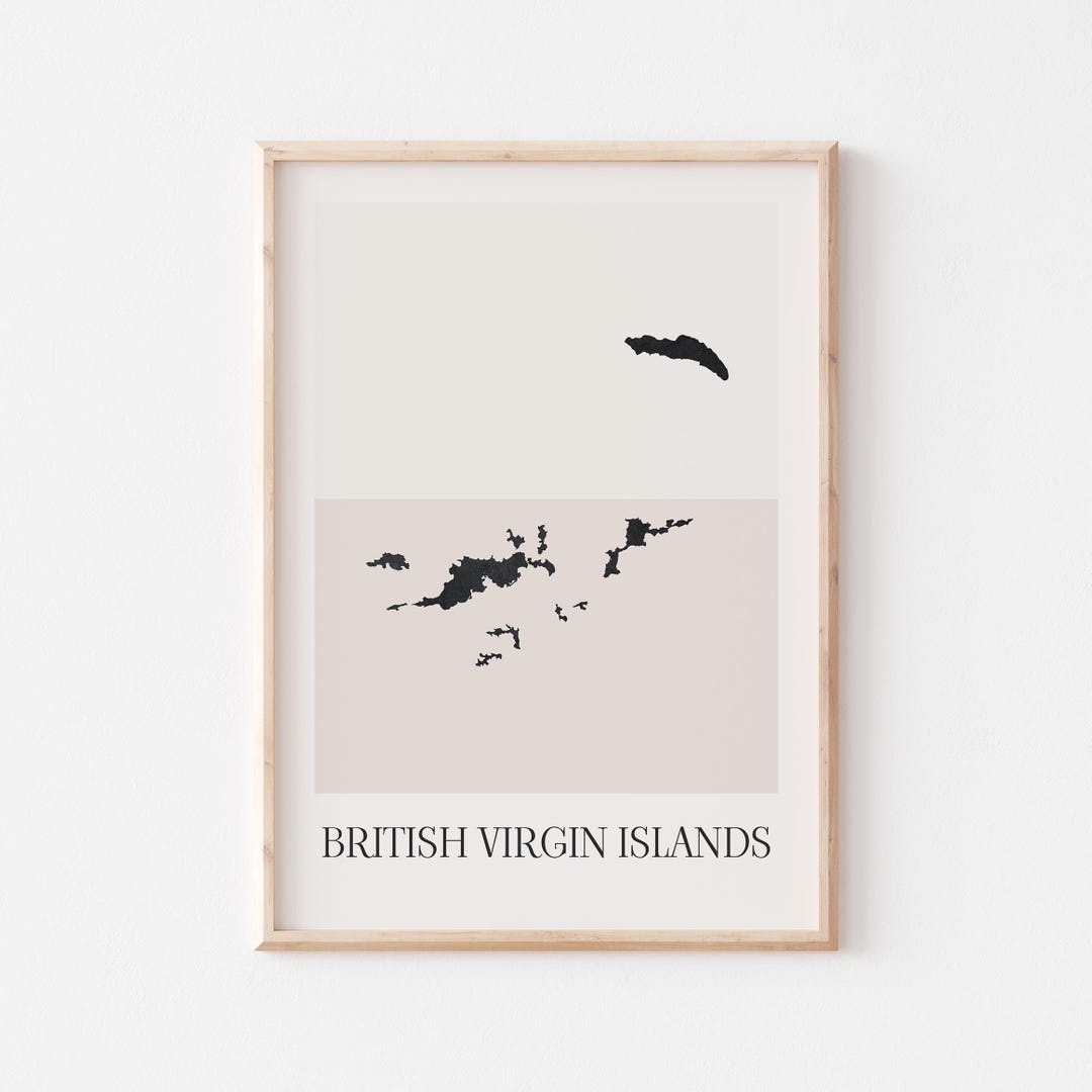 British Virgin Islands Map Poster, British Virgin Islands Print ...