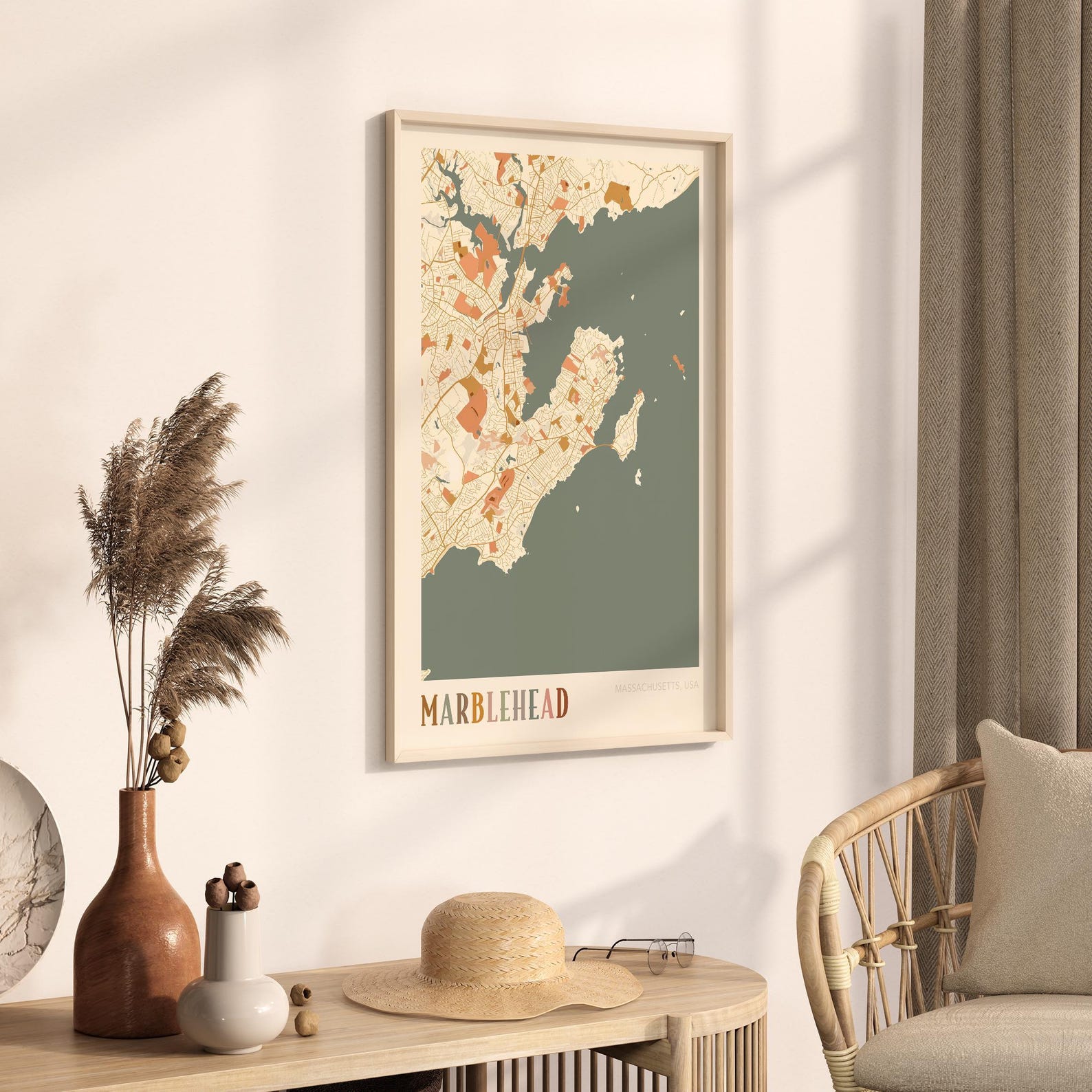 Marblehead Map Poster, Marblehead Print, Marblehead Poster, Marblehead ...