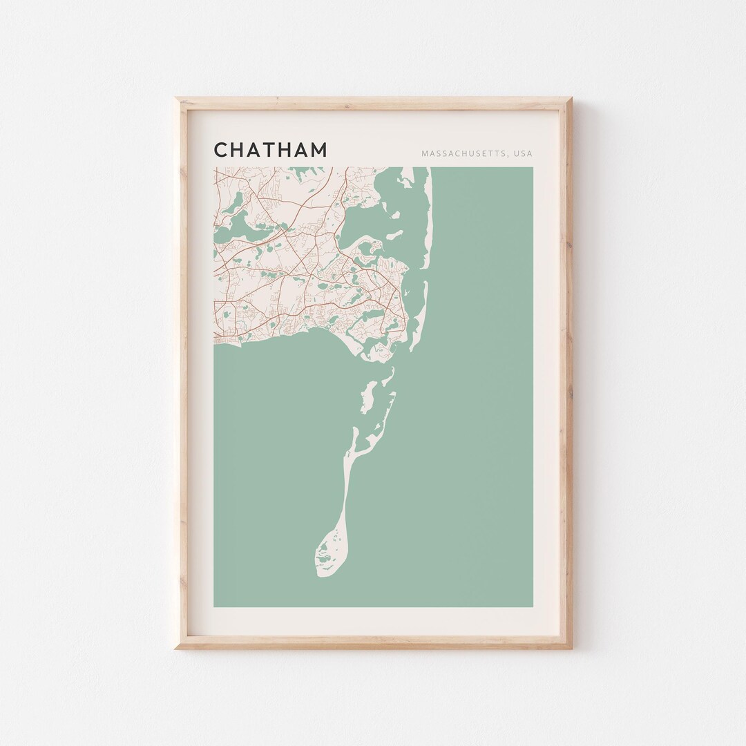 Chatham Map Poster, Chatham Print, Chatham Poster, Chatham Wall Art ...